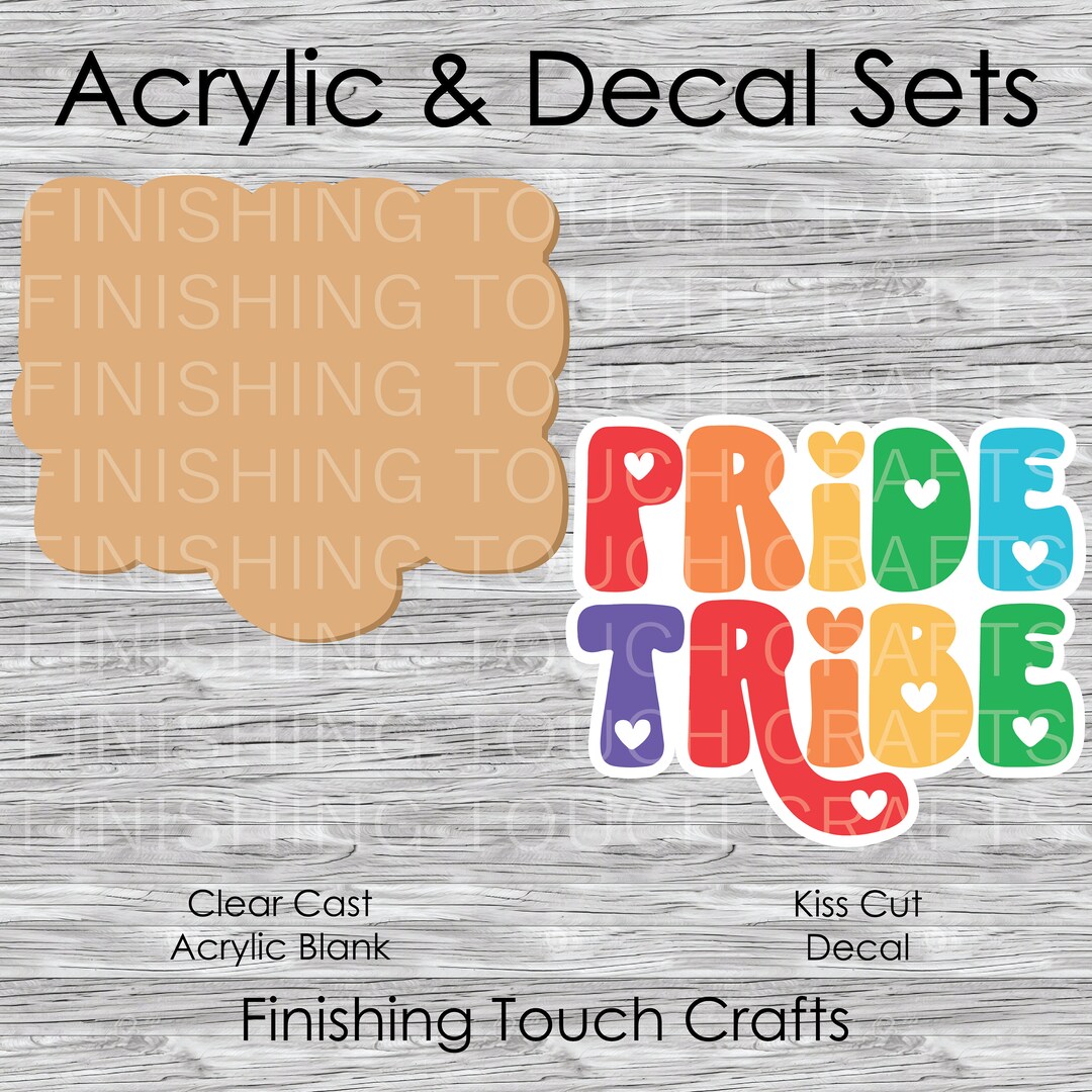 Pride Tribe Vinyl Decal and Acrylic Blank Set 2 for Badge Reels - Etsy
