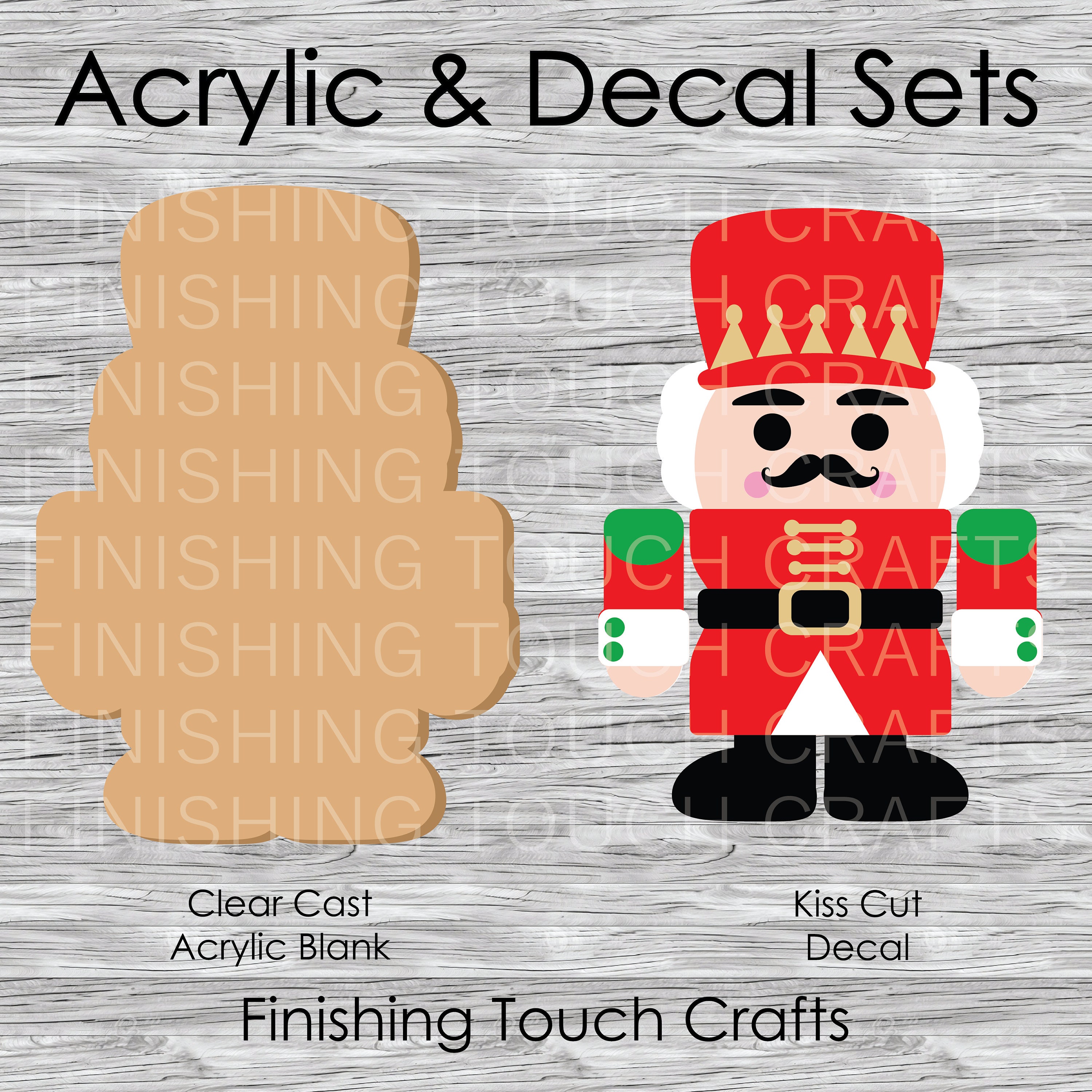 Nutcracker Red Vinyl Decal and Acrylic Blank Set 2 for Badge Reels - Etsy