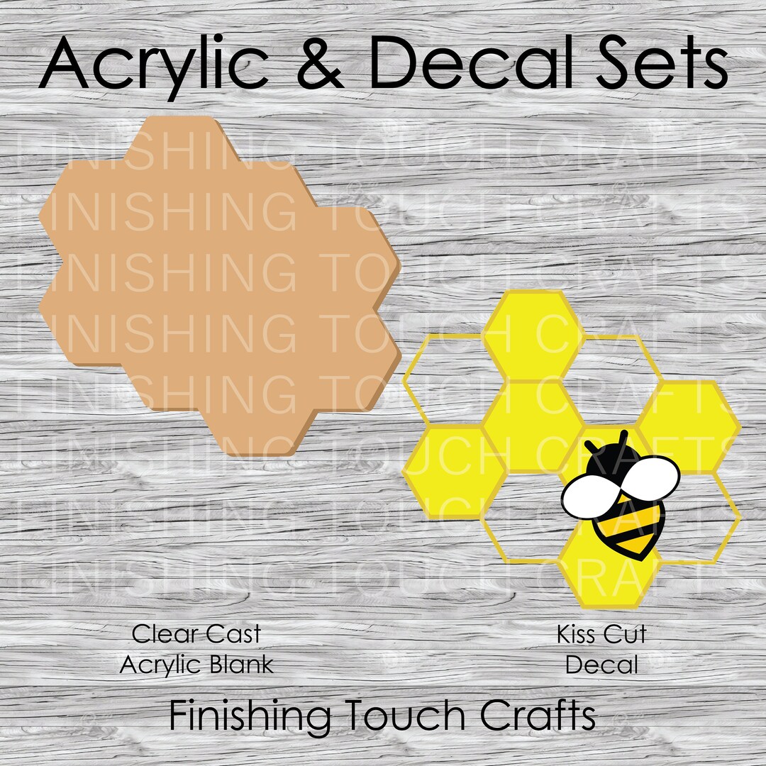 Honeycomb Vinyl Decal and Acrylic Blank Set | 2" for Badge Reels - Etsy