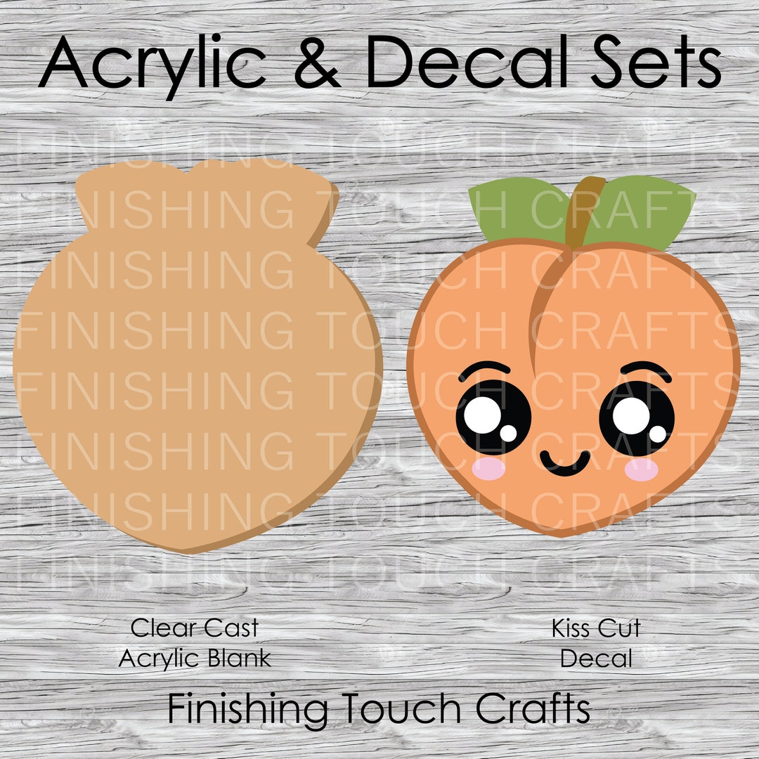 Peach Vinyl Decal and Acrylic Blank Set | 2" for Badge Reels - Etsy