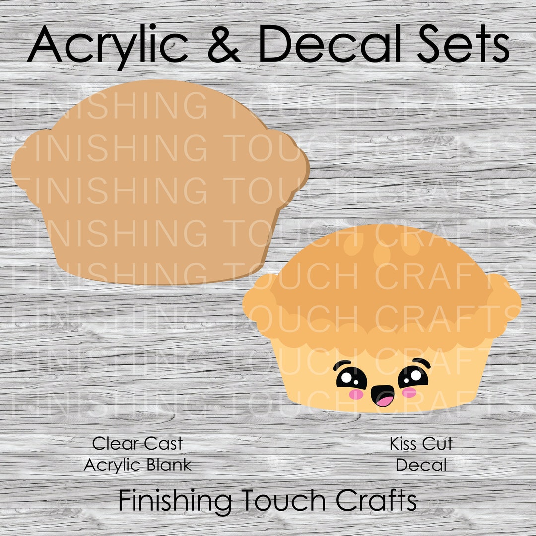 Whole Pie Vinyl Decal and Acrylic Blank Set 2 for Badge Reels - Etsy