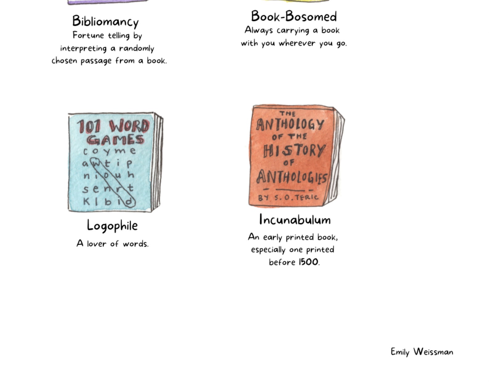 Words for Book Lovers | Watercolor Art Print - Etsy