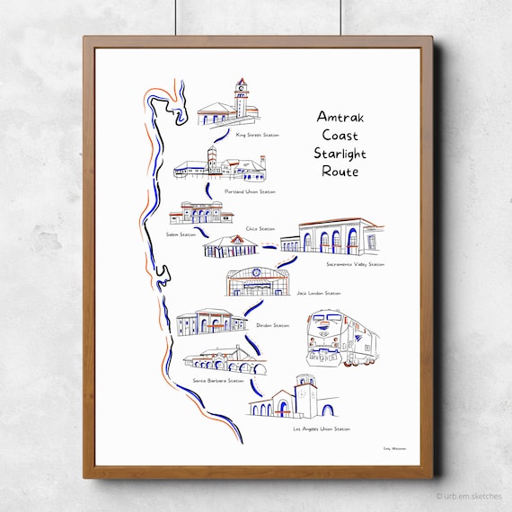 Amtrak Coast Starlight Route Map Review: Amtrak Coast Starlight