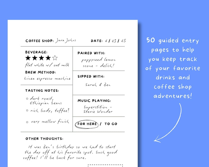 The Seattle Coffee Shop Journal - Etsy