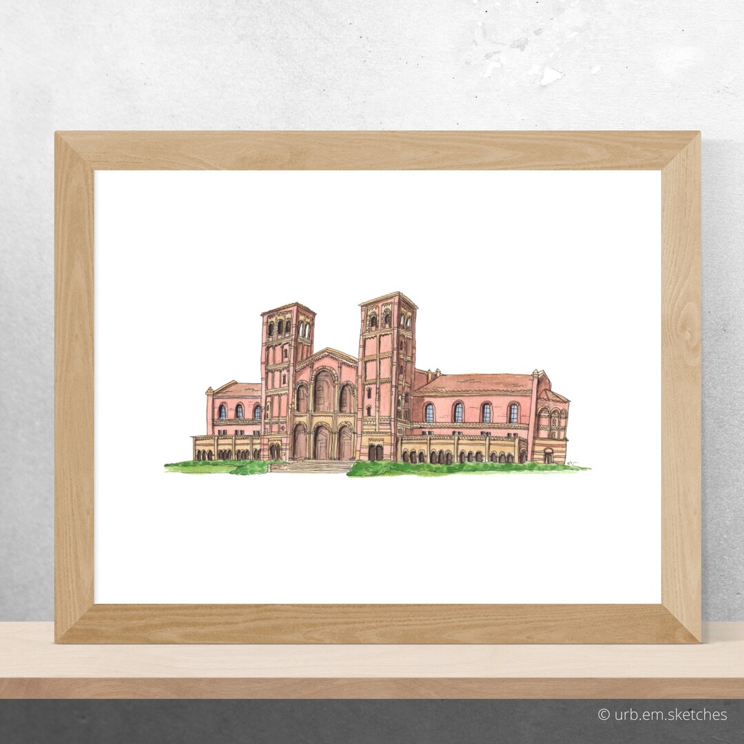 Royce Hall UCLA Print of Original Watercolor Graduation - Etsy