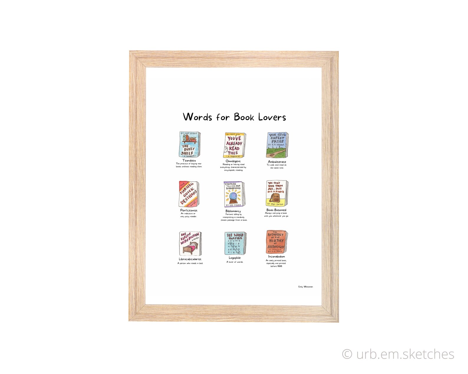 Words for Book Lovers | Watercolor Art Print - Etsy