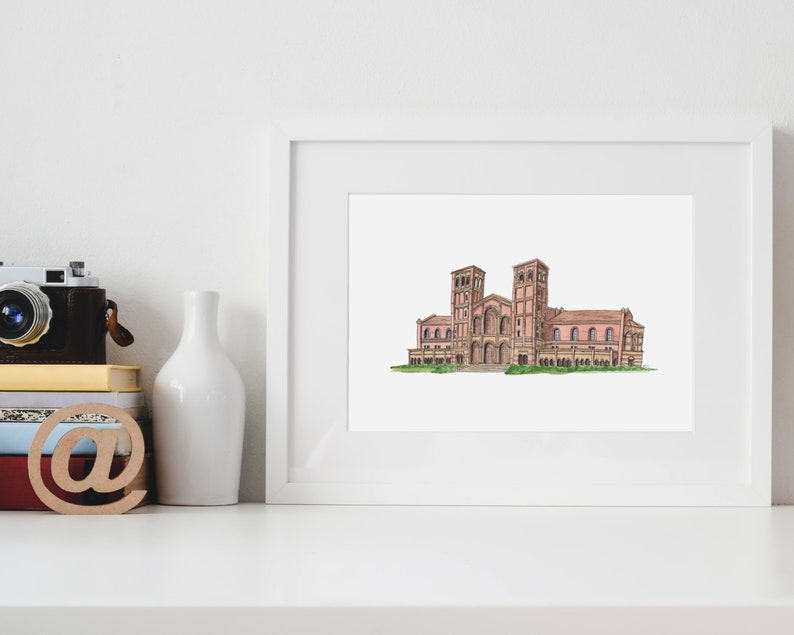 Royce Hall UCLA Print of Original Watercolor Graduation - Etsy