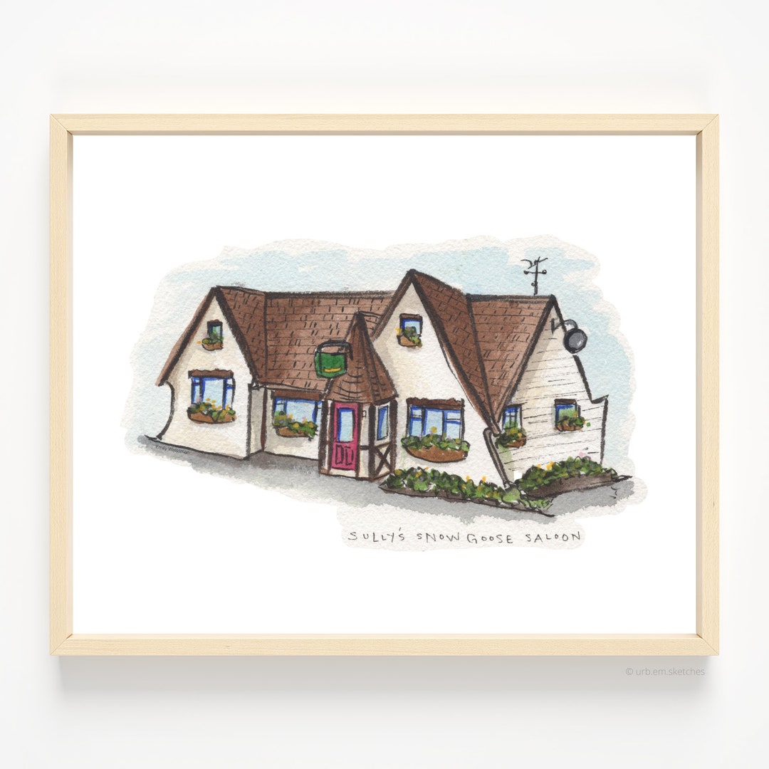 Sully's Snow Goose Saloon, Phinney Ridge Seattle | 8.5x11 Print of ...