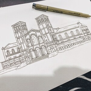 Royce Hall UCLA | Print of Original Watercolor | Graduation Gift ...