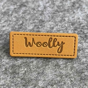 50 Custom Personalized Leather Patches With Logo, Text, or Initials ...