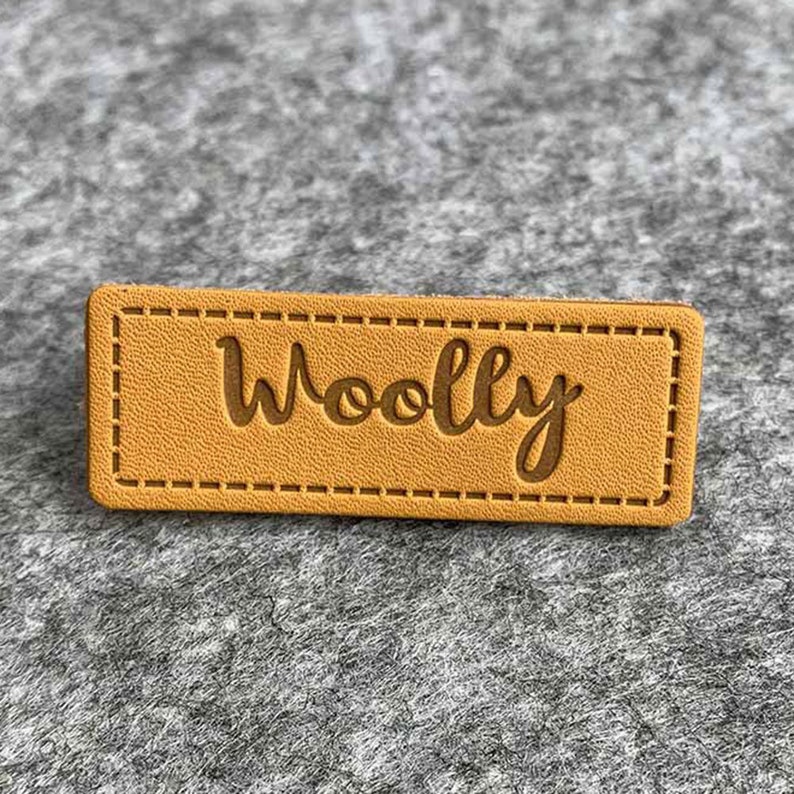 50 Custom Personalized Leather Patches With Logo, Text, or Initials - Blank Leather Patches , PU ...