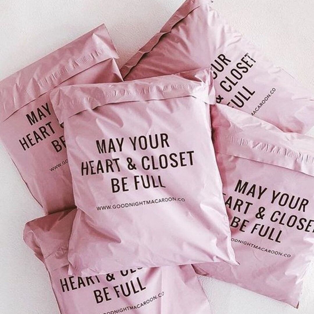 1000pcs Poly Mailers Custom, Custom Pink Poly Mailers Bag,custom Poly ...