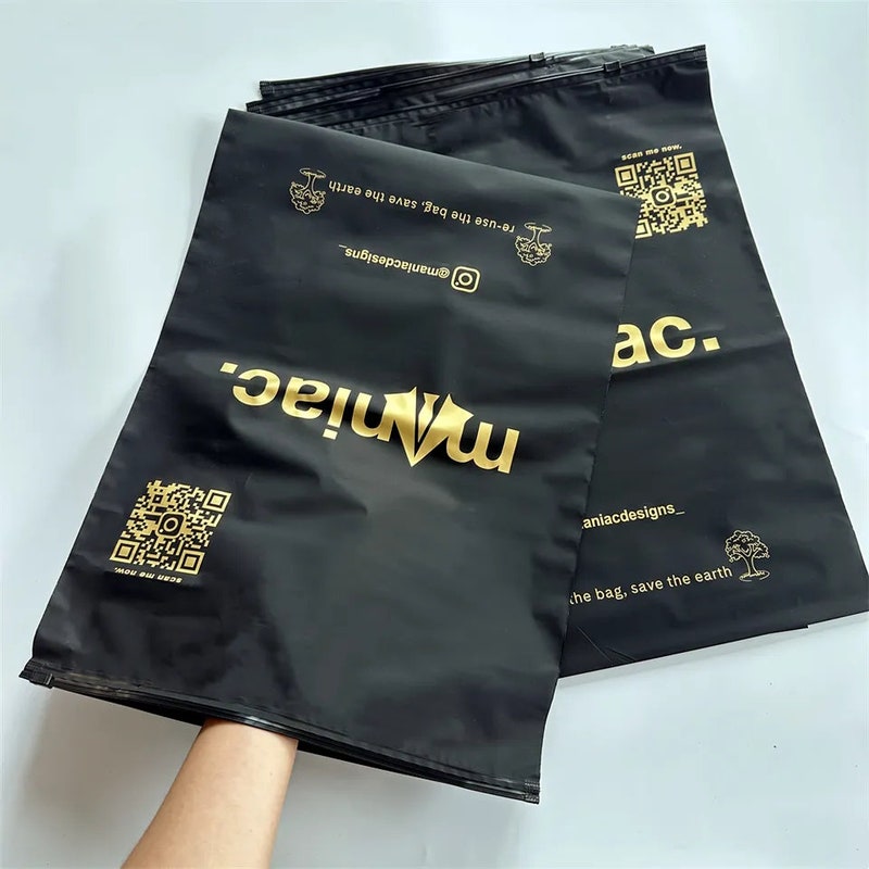 Black Ziplock Packaging Bag - Etsy