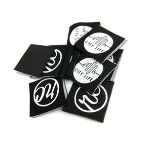 Custom Woven Label, Triangle Folded Fabric Cloth Labels, Center Fold ...
