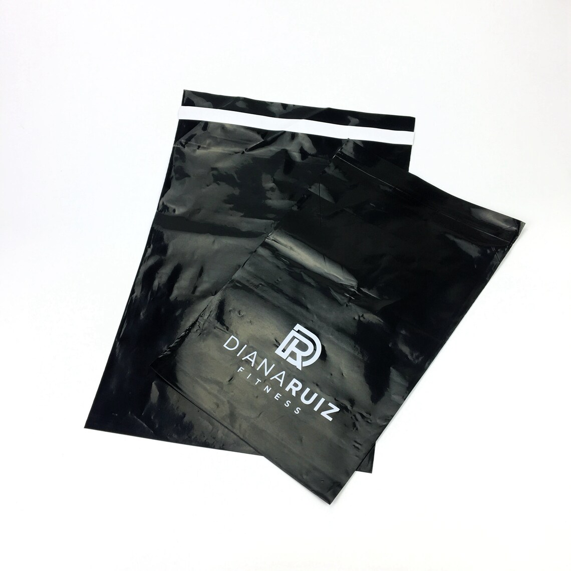100pcs 812 Custom Balck Poly Mailer Bags With White | Etsy