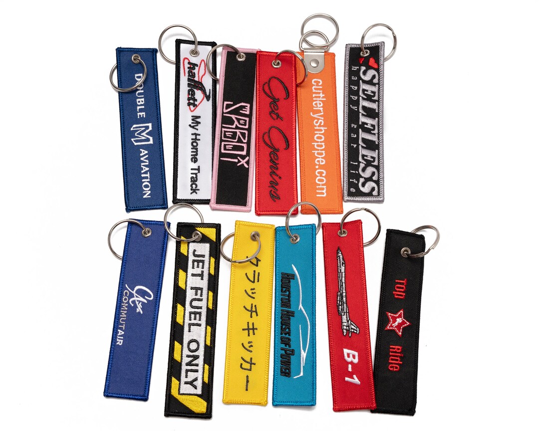 Custom Embroidered Keychain: Personalized Key Tag, Sports Team ...