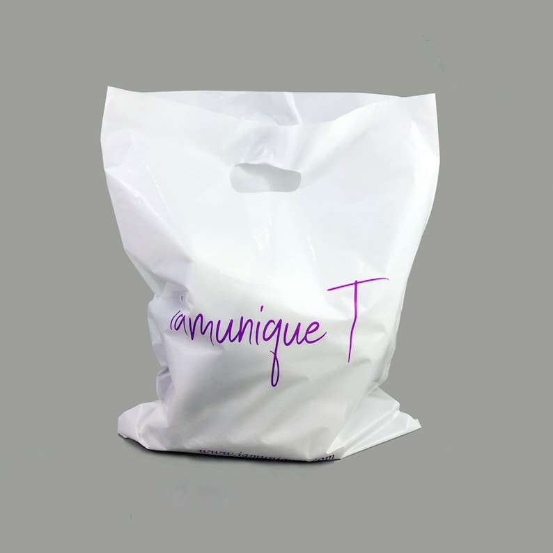 Custom plastic shopping bags personalized gift bags | Etsy