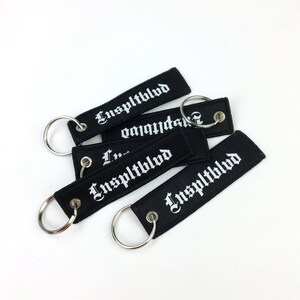 400 Custom Embroidered Key Chains, Embroidery Key Tags, Custom Keychain ...