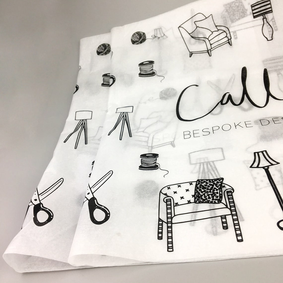 15'' X 20'' Custom Logo Print White TISSUE - Etsy