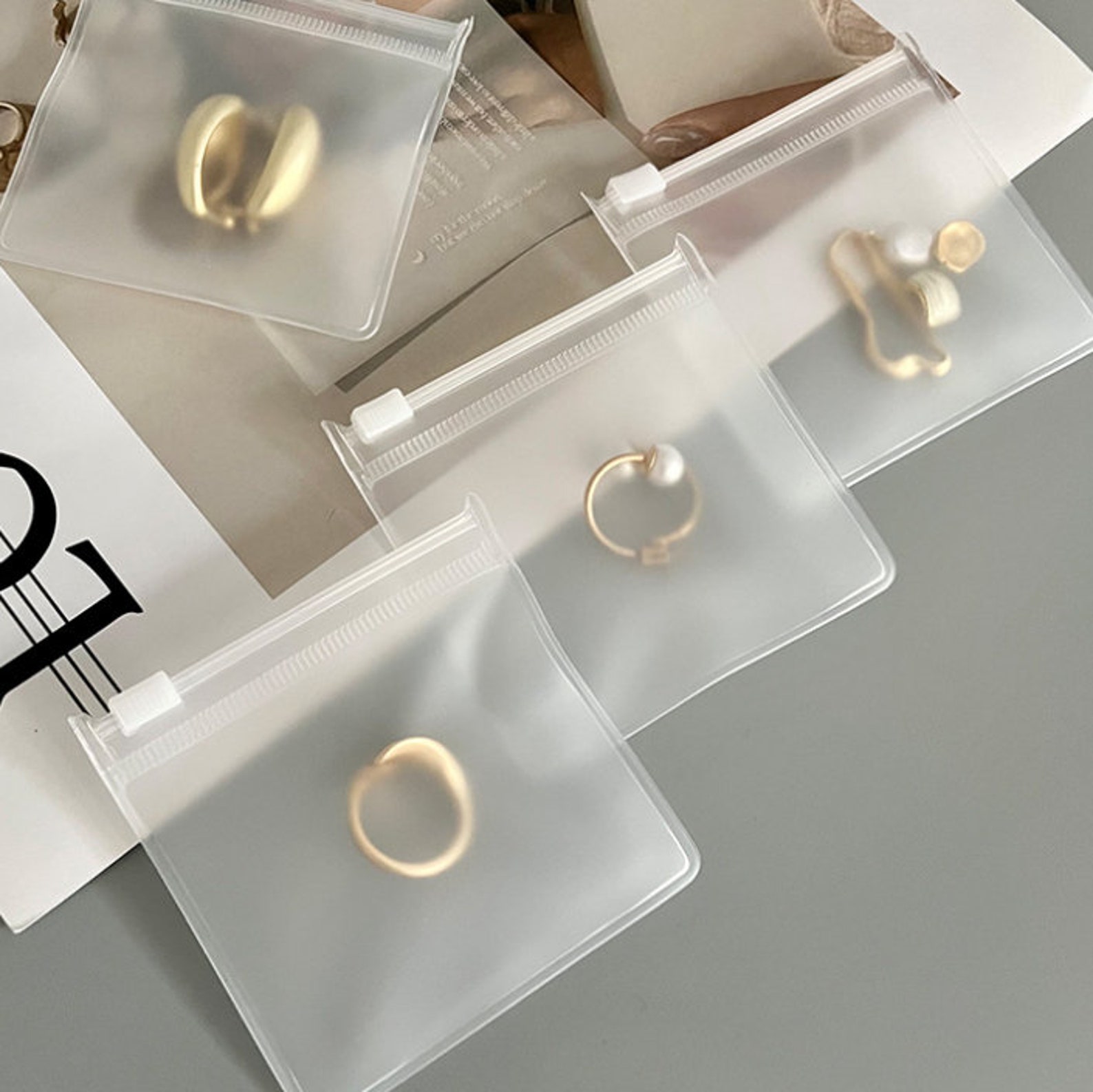 100 Custom Jewelry Pouch Pvc Transparent Ziplock - Etsy