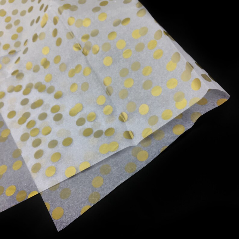 150pcs white tissue paper gold logo Wrapping Paper for | Etsy