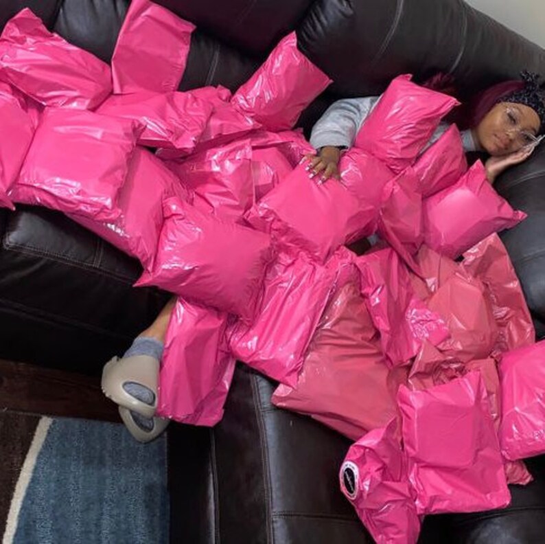 1000pcs Poly Mailers Custom Custom Pink Poly Mailers - Etsy
