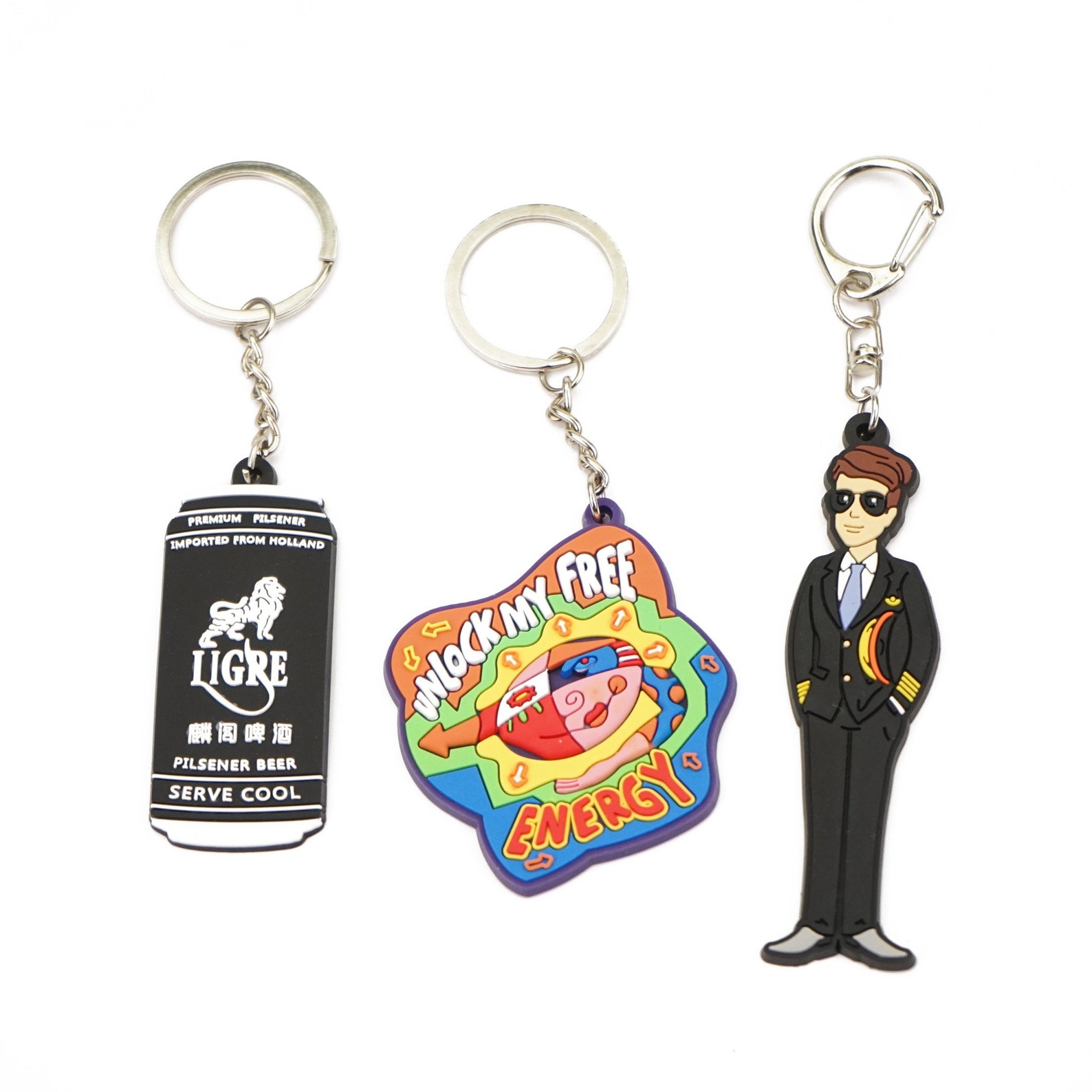Custom Cute Rubber Keychains Soft Cartoon PVC Plastic - Etsy