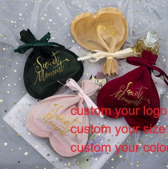 10x13cm Velvet Drawstring Bag Custom Velvet Wedding Candy | Etsy