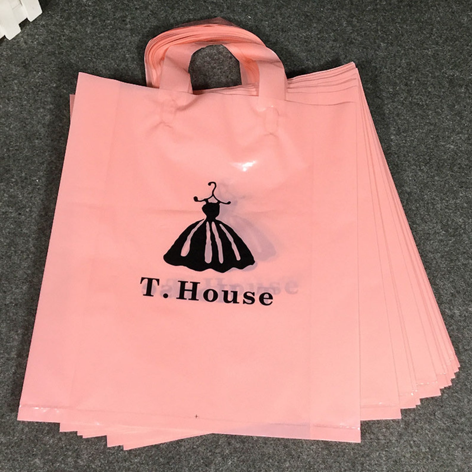 50-1000pcs Custom Shopping Bags With Logo for Boutique Custom - Etsy