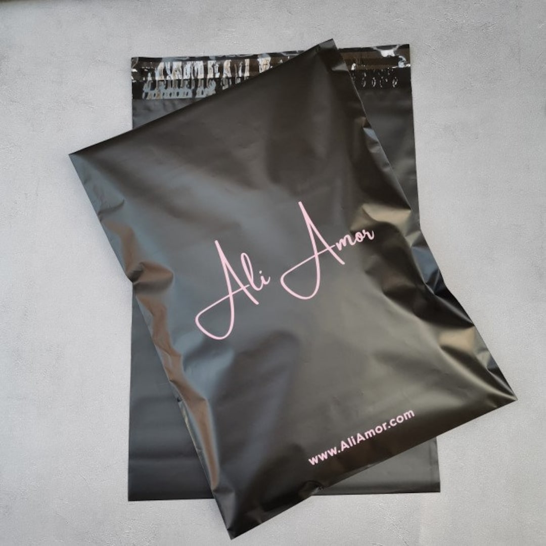 50-1000pcs Matte Black Custom Poly Mailers Adhesive Self Sealing ...