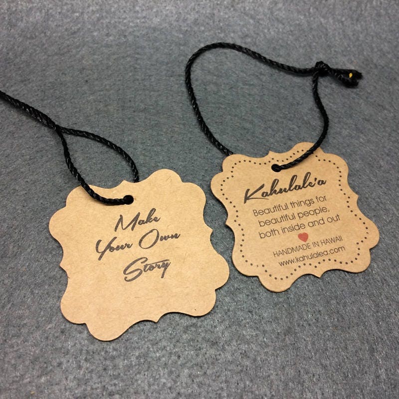 Custom Kraft Tags Kraft Paper Tags Kraft Paper Tags With | Etsy