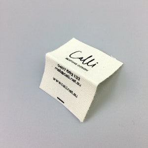 500custom Natural Cotton Labels, Sewing Label,cotton Printed Labels ...