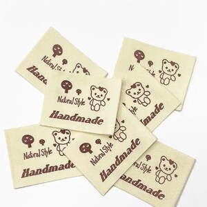 500custom Natural Cotton Labels, Sewing Label,cotton Printed Labels ...