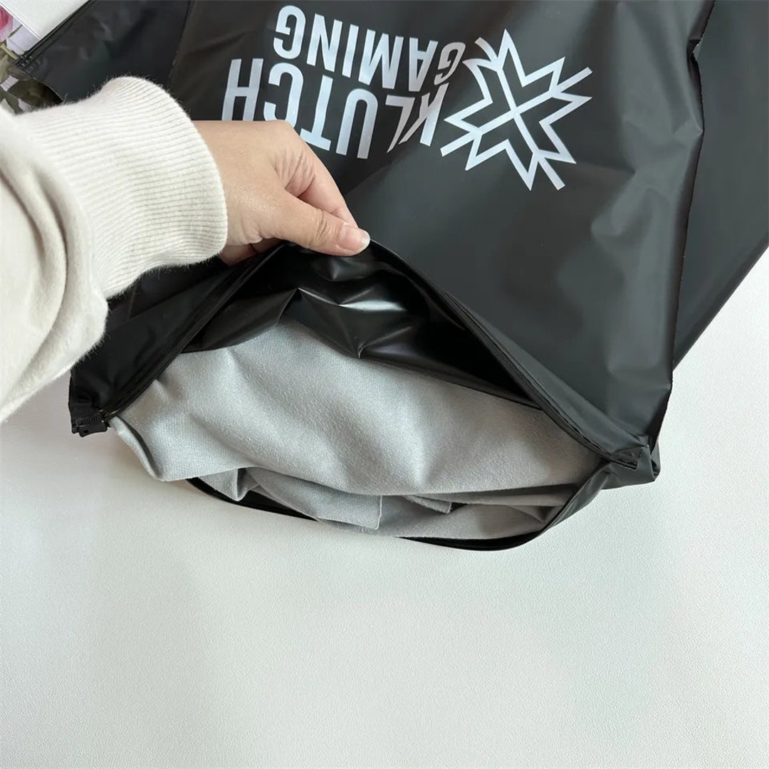 100 Custom Black Matte Frosted Zipper Bag, High Quality Zipper Close ...