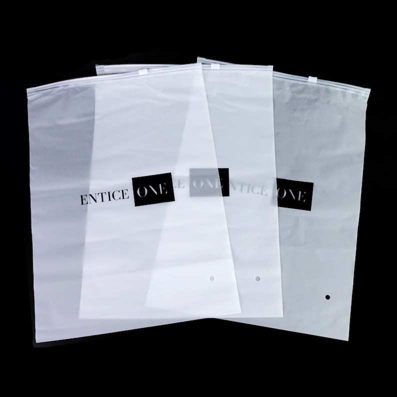 100-500pcs Custom Frosted Transparent Zip Lock Bags High - Etsy