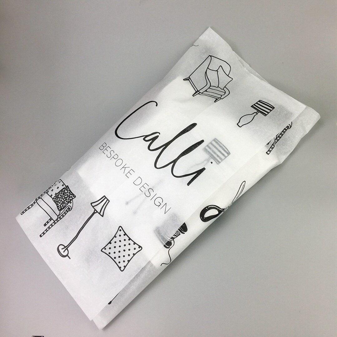 15'' X 20'' Custom Logo Print White TISSUE PAPER , Recycled Paper for ...