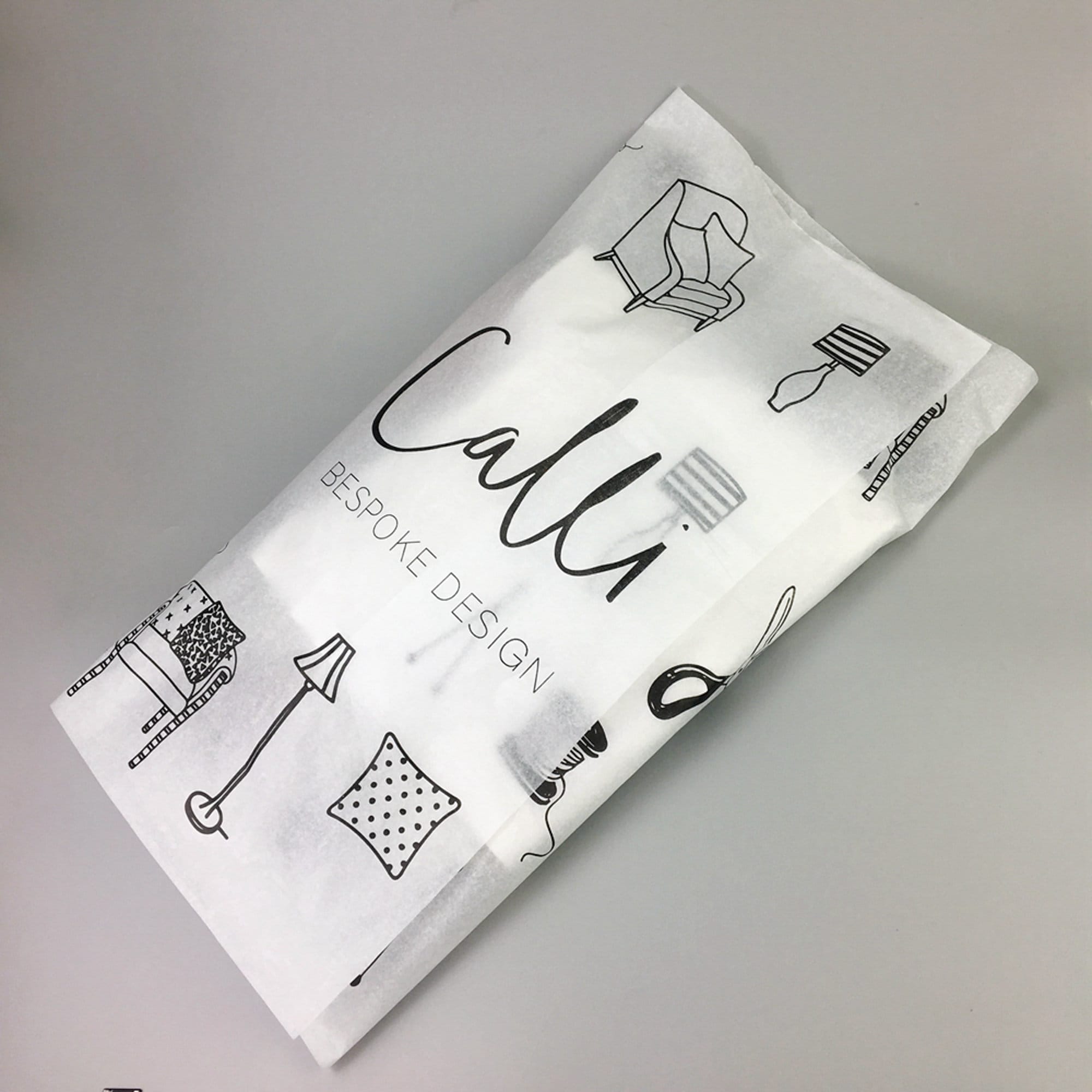 100 sheet Custom Logo Print white TISSUE PAPER 15'' x | Etsy