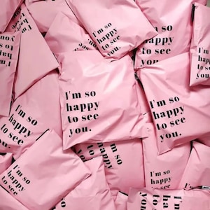 100-1000 Pink Poly Mailer, Ready to Ship or Custom You Design Pink ...