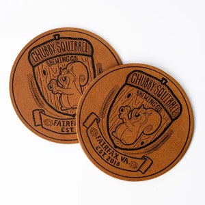 50 Custom Personalized Leather Patches With Logo, Text, or Initials ...