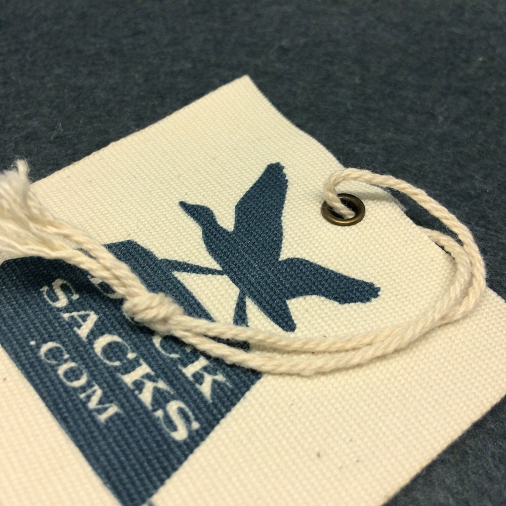 Custom canvas hang tag cotton hangtag fabric hang tag for | Etsy