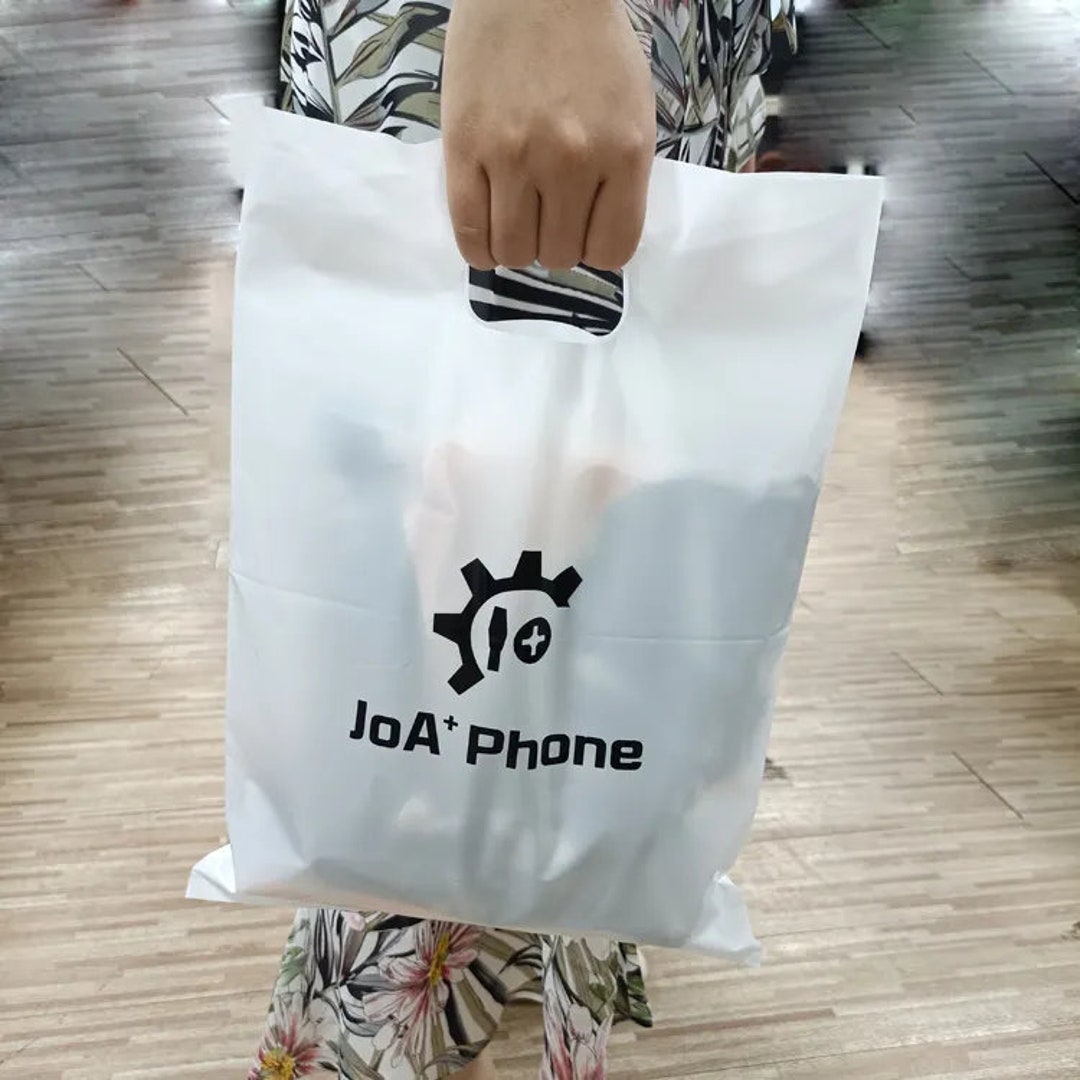 100pcs Custom Shopping Bags With Logo for Boutique Custom Plastic Bags ...