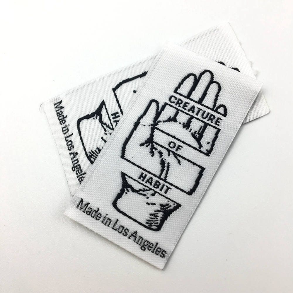 100 Pcs Custom Woven Label Fabric Cloth Labels Customized - Etsy