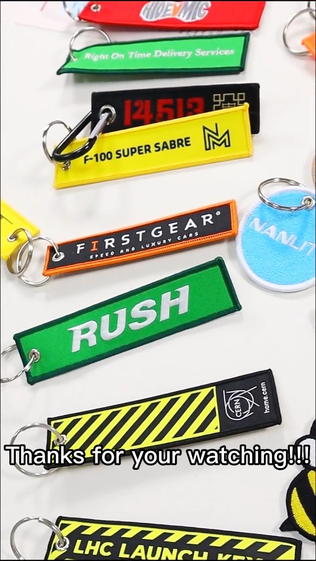 100 Custom Embroidered Keychain, Red Tag Flights， Custom Keychains ...