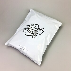 100 10x14"/25x35cm, Custom White Poly Bags, Color Print Personalized ...