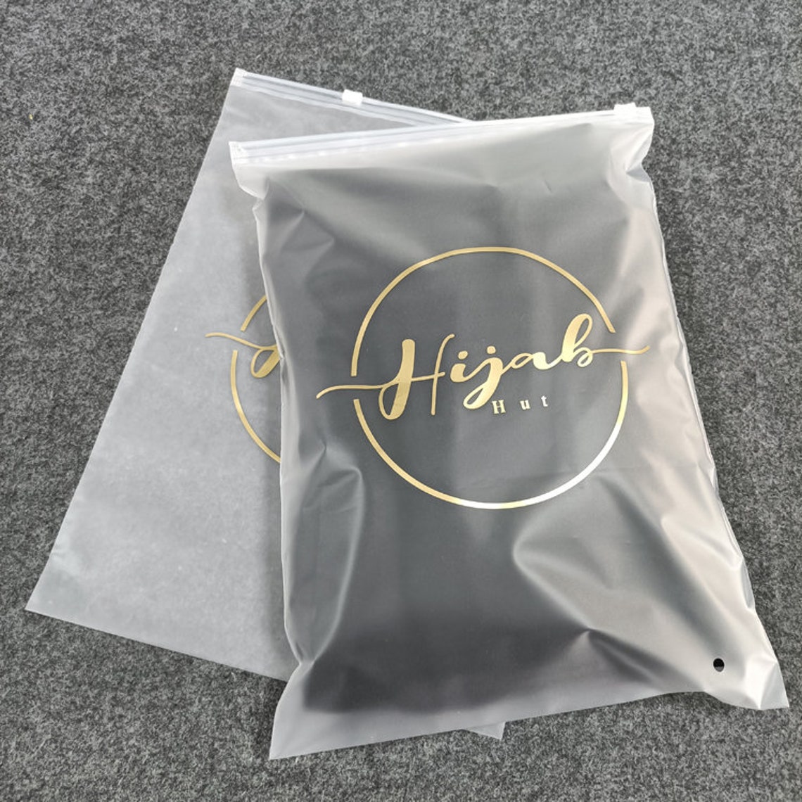 Custom Logo Frosted Clothes Zip Lock Self Sealing Bag Clothing Etsy