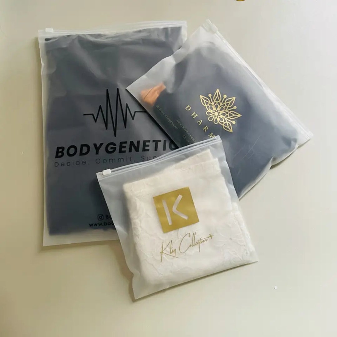 100 Custom Frosted Zipper Lock Bags High Quality Plastic Bags Custom ...