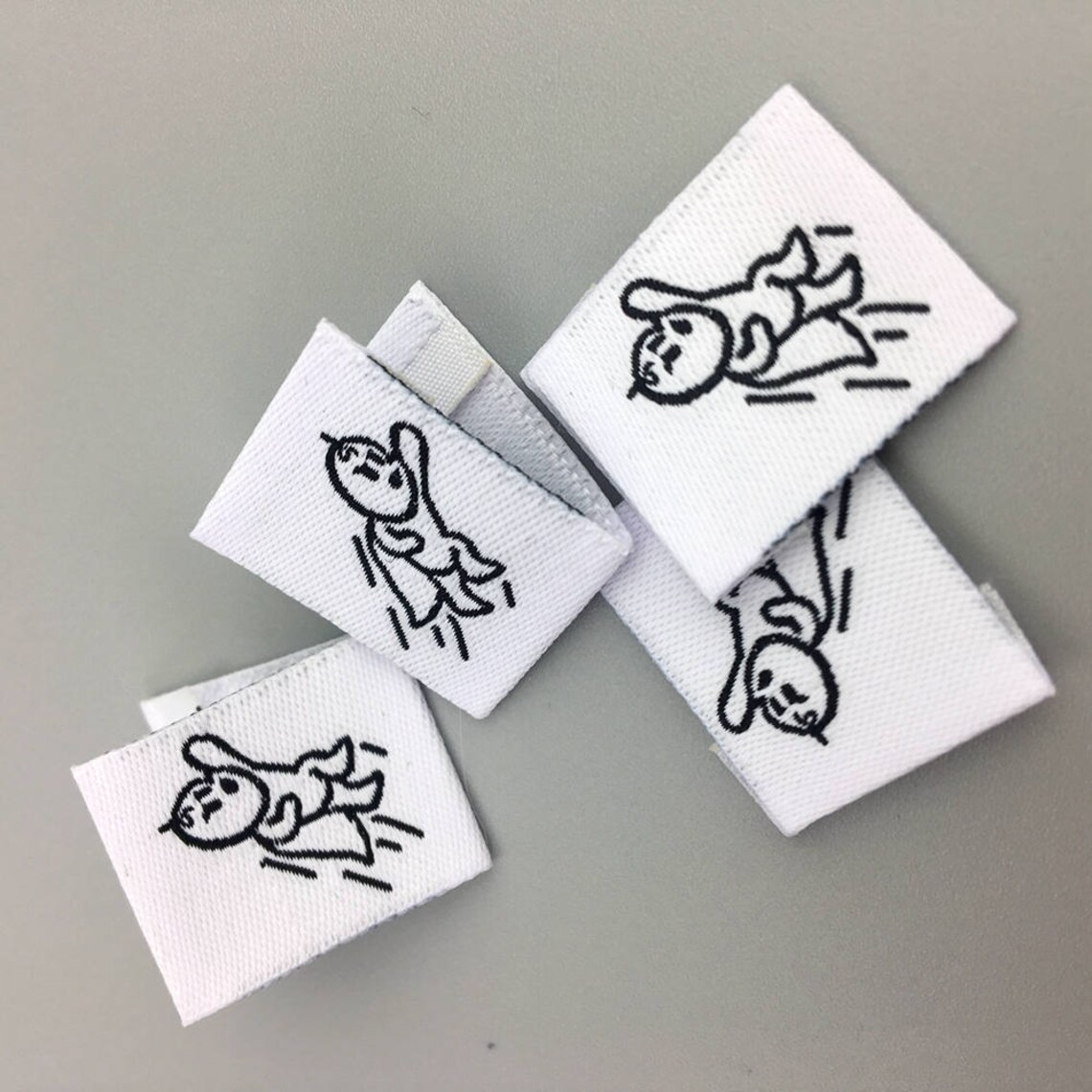 Custom hem tags embroidered hem tags shirt hem tags woven | Etsy