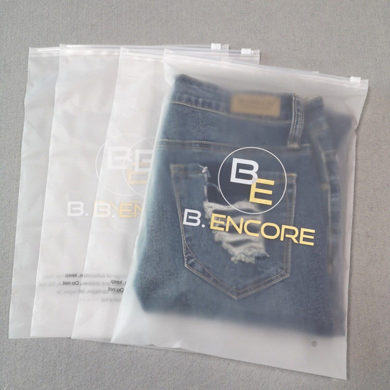 1000 Custom Frosted Zip Seal Ziplock Plastic Bags for Clothing - Etsy