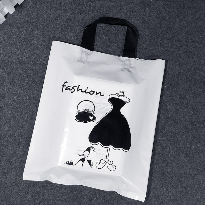 50 1000pcs Custom Shopping Bags With Logo For Boutique Custom Etsy