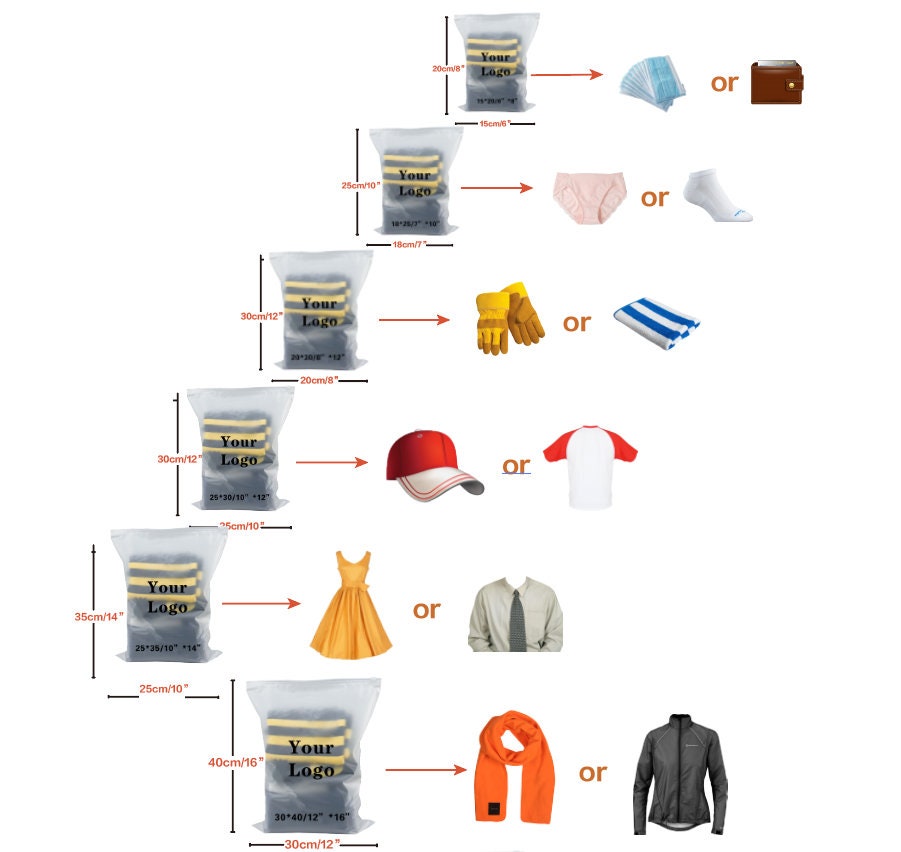 200 Custom Plastic Bags 8x5.6' Custom Matte Print Pe - Etsy